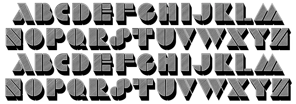 Stencil Extruded font by Vladimir Nikolic | FontRiver