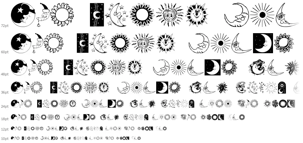 Sun and Moon font by House of Lime | FontRiver