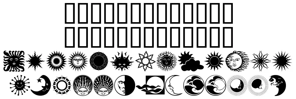 Sun N Moon font by Gabrielle Gaither | FontRiver