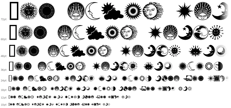 Sun N Moon font by Gabrielle Gaither | FontRiver