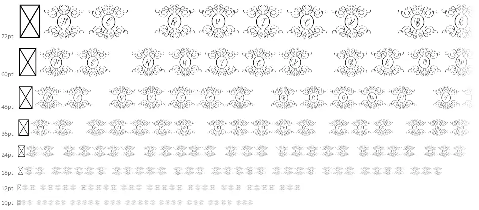 Swirl Monogram font by Go Letter | FontRiver