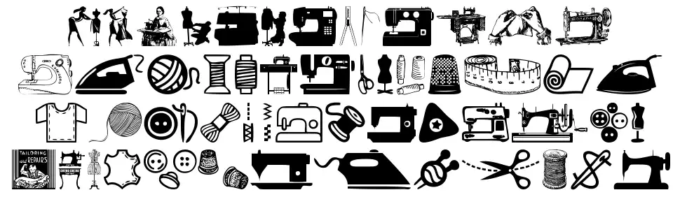 Tailoring font by Woodcutter | FontRiver