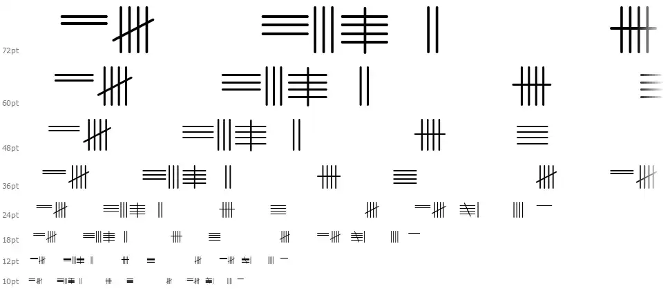Tally Mark font by JLH Fonts | FontRiver