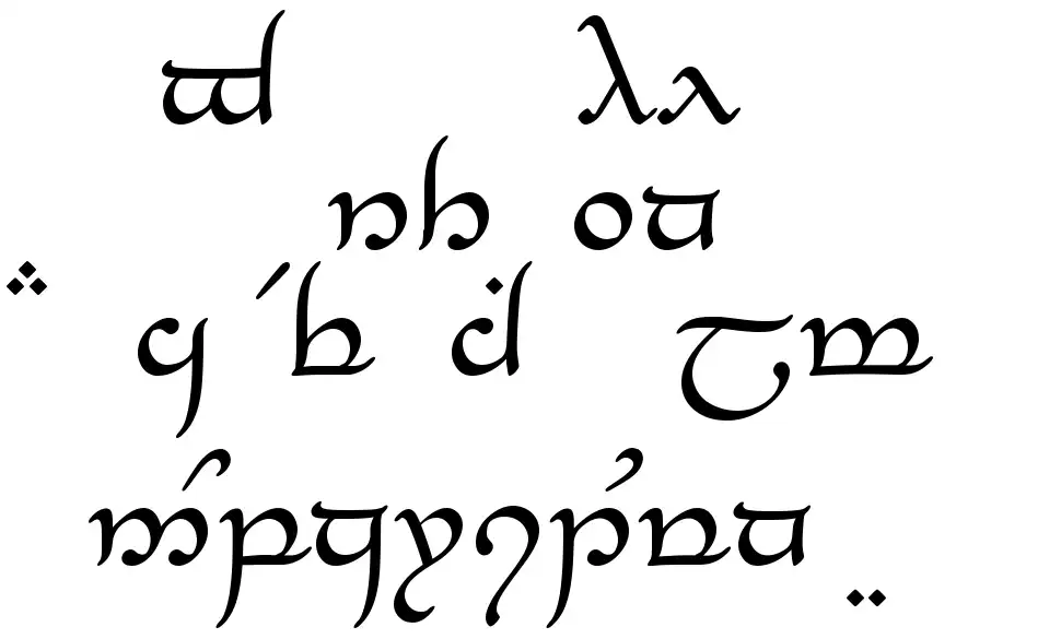 Tengwar Elesil font by Noah K. | FontRiver