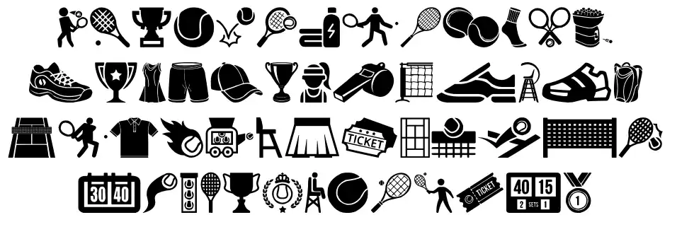 Tennis font by Woodcutter | FontRiver