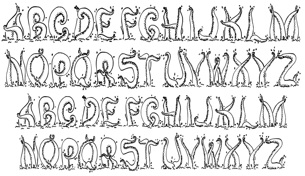 Tentacles Font By Jeff Bensch Fontriver
