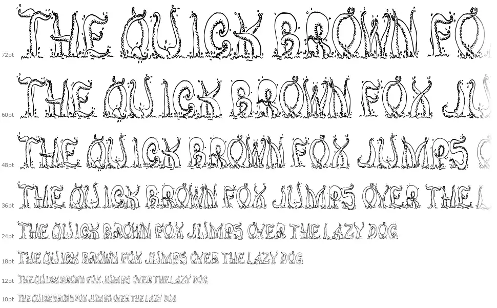 Tentacles Font By Jeff Bensch Fontriver