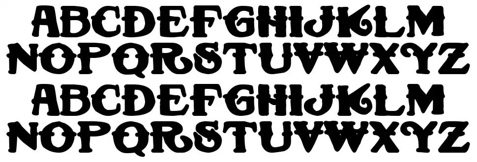 The Bad & The Bunny font by Woodcutter | FontRiver