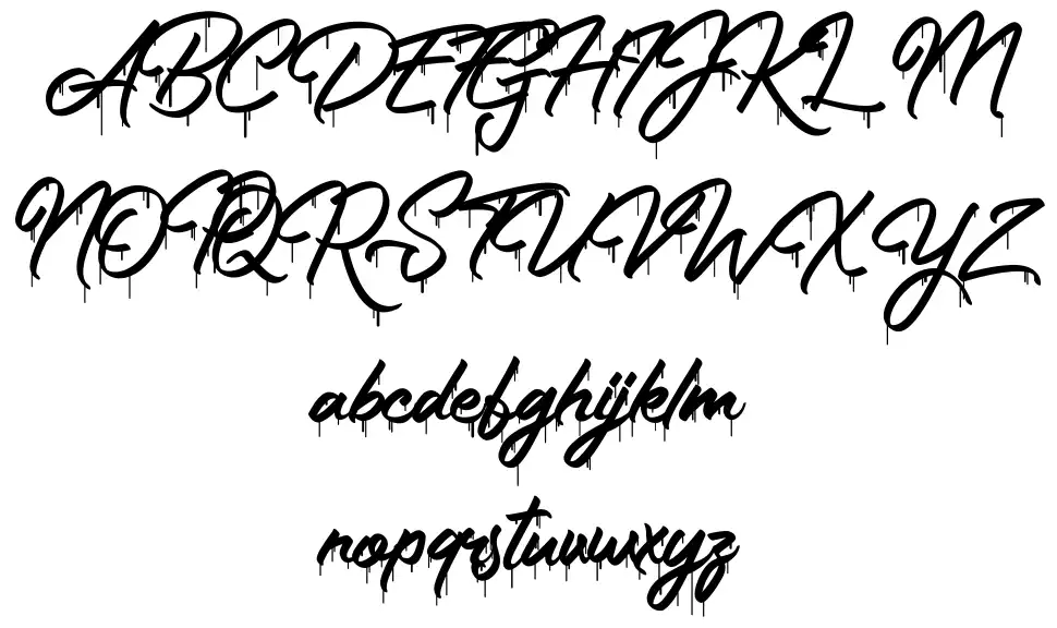 The Gunslinger Waterdrop font by Figuree Studio | FontRiver