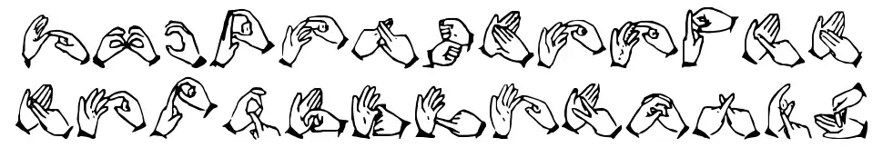 The Hands of Deaf font by SpideRaY | FontRiver