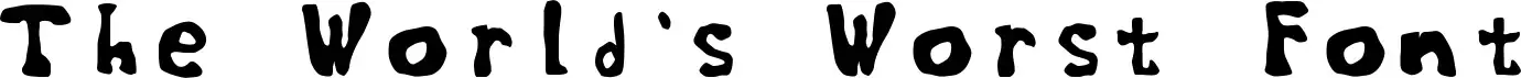 The World's Worst Font font by Kim Berry | FontRiver