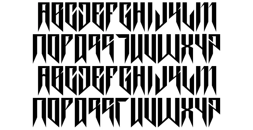 Fuente Thrash it diseñada por Chris Vile