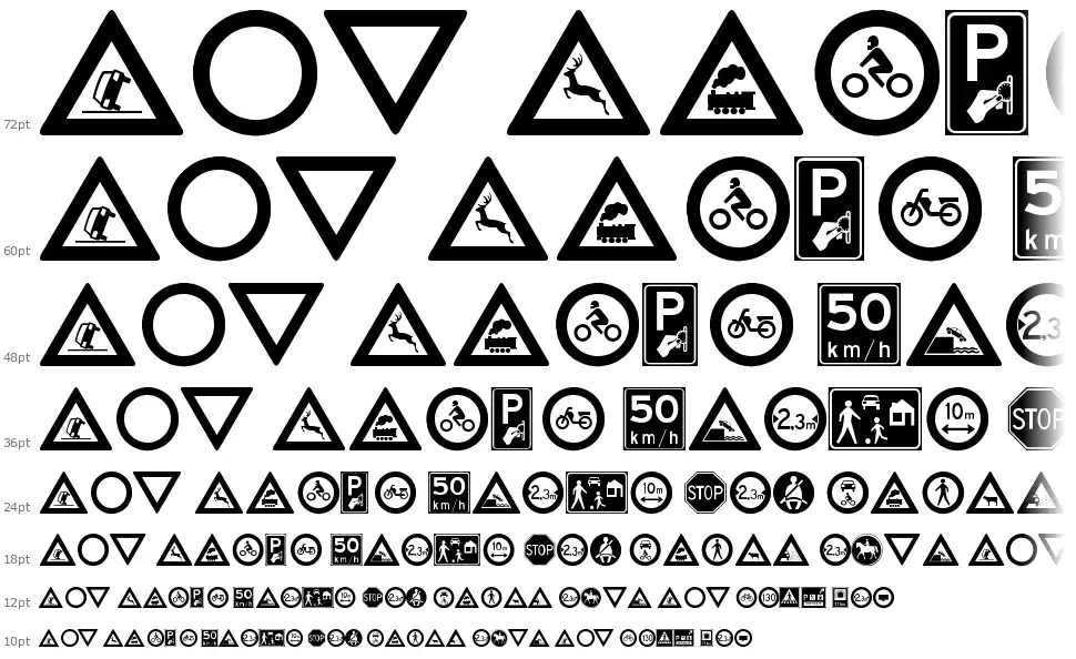 Traffic Signs TFB Schriftart zum kostenlosen Download