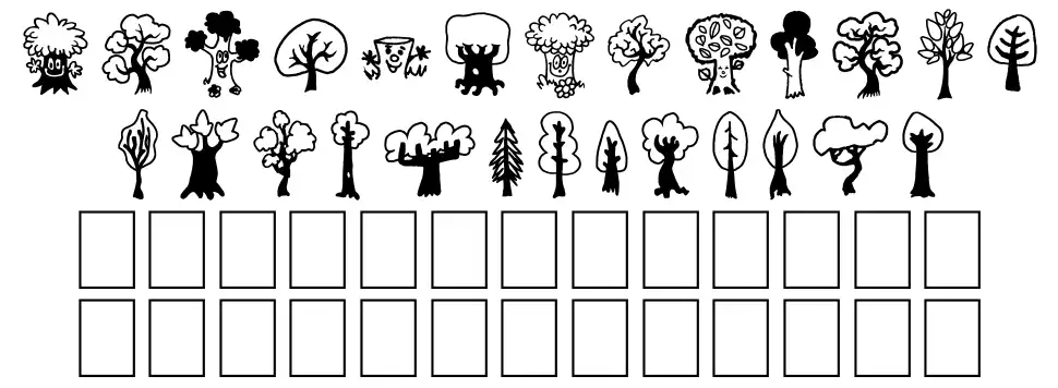Trees Friends font by imagex | FontRiver