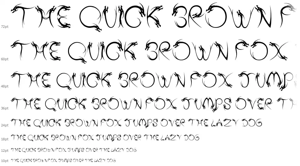 Tribal Dragon font by Jonathan S. Harris | FontRiver