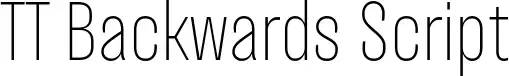 TT Backwards Script font by TypeType Foundry | FontRiver