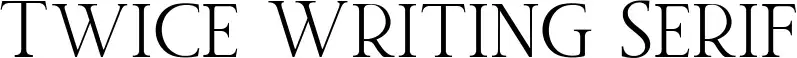 Twice Writing Serif font by Khurasan | FontRiver