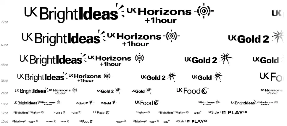 UK TV logos font by mtda for The TV Room | FontRiver