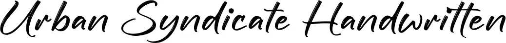 Urban Syndicate Handwritten font by Graha Type | FontRiver