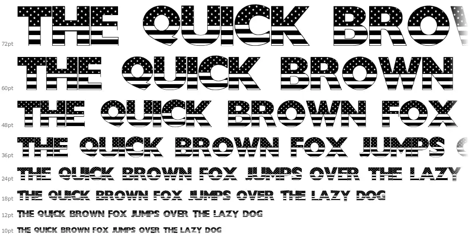 US Stars N Stripes font by Character | FontRiver