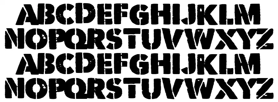 Vicious Stencil font by Woodcutter | FontRiver