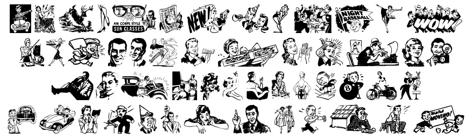 Vintage Mixed vol2 font by Woodcutter | FontRiver