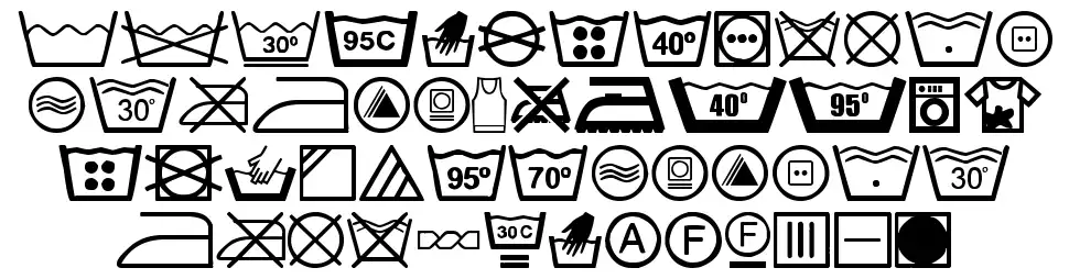 Wash Care font by Woodcutter | FontRiver