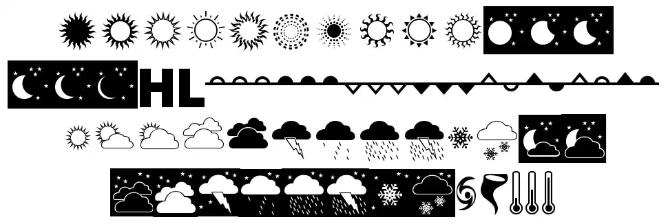 Weather font by Jonathan Macagba | FontRiver