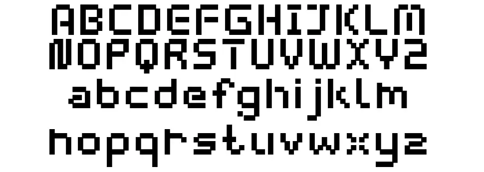 Fuente Webpixel Bitmap diseñada por eM-Vii aka Manuel Viergutz