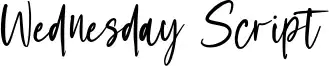 Wednesday Script font by Jimtype Studio | FontRiver