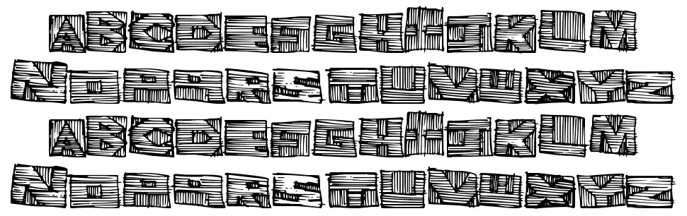 Fuente Woodblock Cutter diseñada por Xerographer Fonts