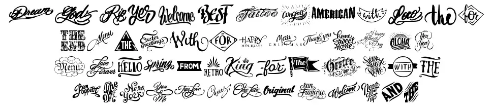 Words font by Woodcutter | FontRiver