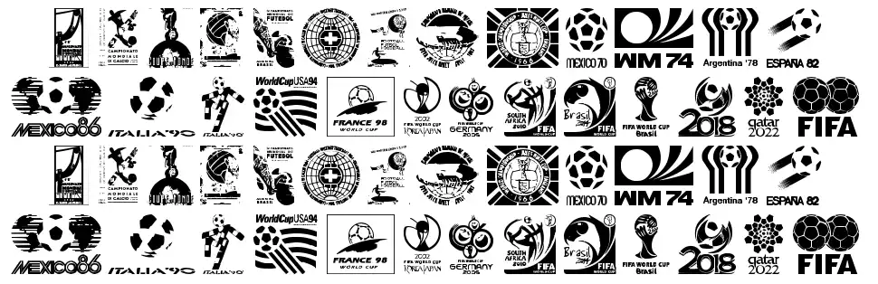 World Cup logos font by Ding Bang | FontRiver