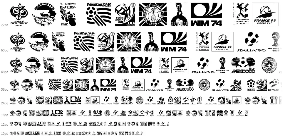 World Cup logos font by Ding Bang | FontRiver